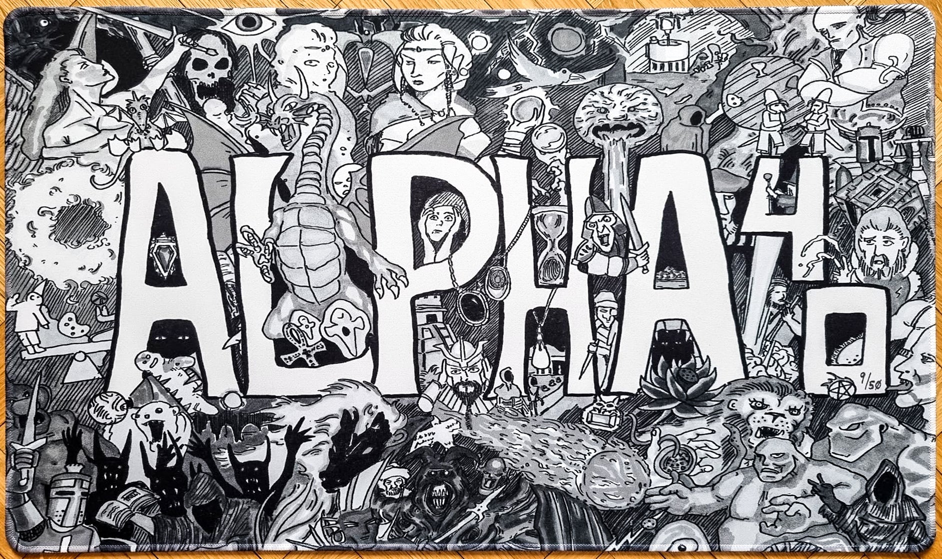 Alpha 40 [Black & White Version] - Embroidered - MTG Playmat – MTGPlaymats