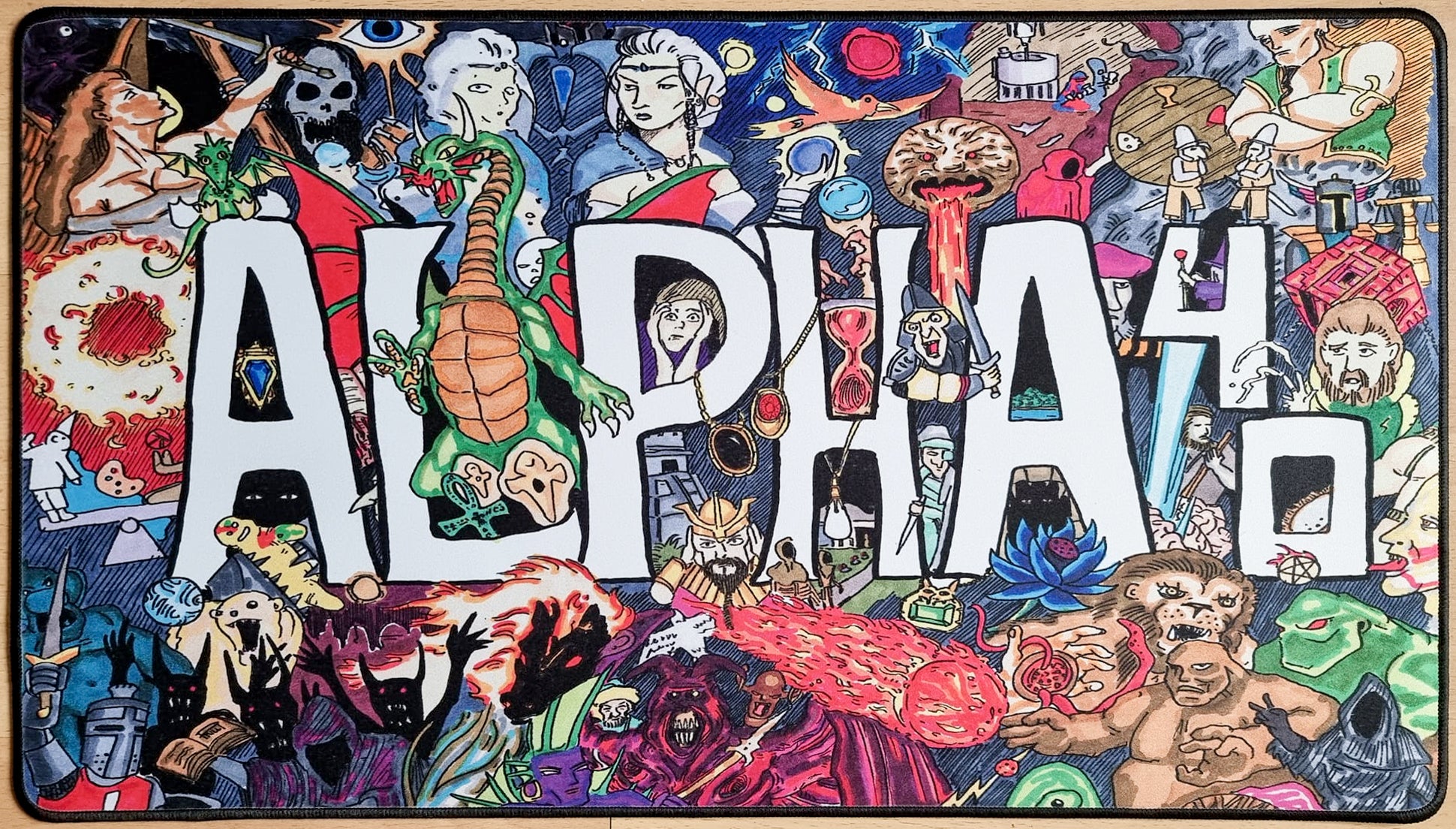 Alpha 40 [Coloured Version] - Embroidered - MTG Playmat – MTGPlaymats
