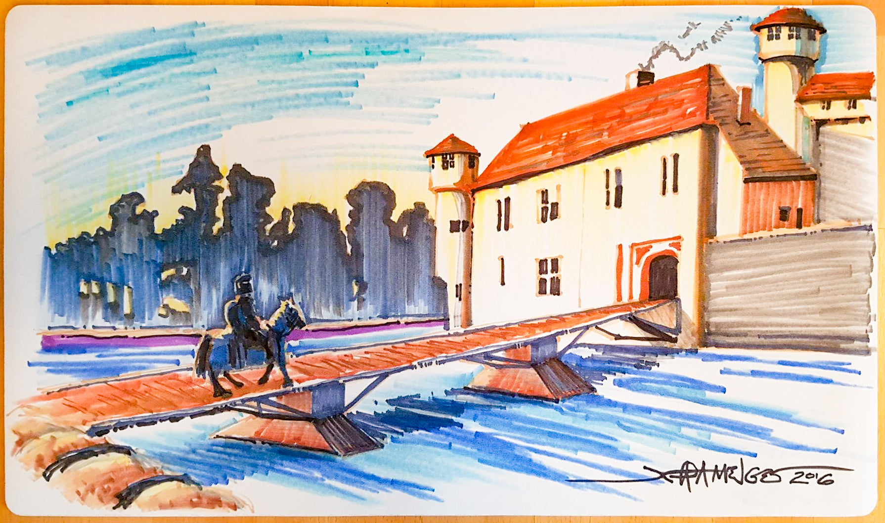 Moat [Version 1] - Jeff A. Menges - Hand Drawn & Signed by Artist - MT ...