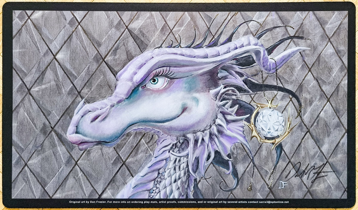 Mox Diamond Dragon - Dan Frazier - Signed by the Artist - MTG Playmat ...