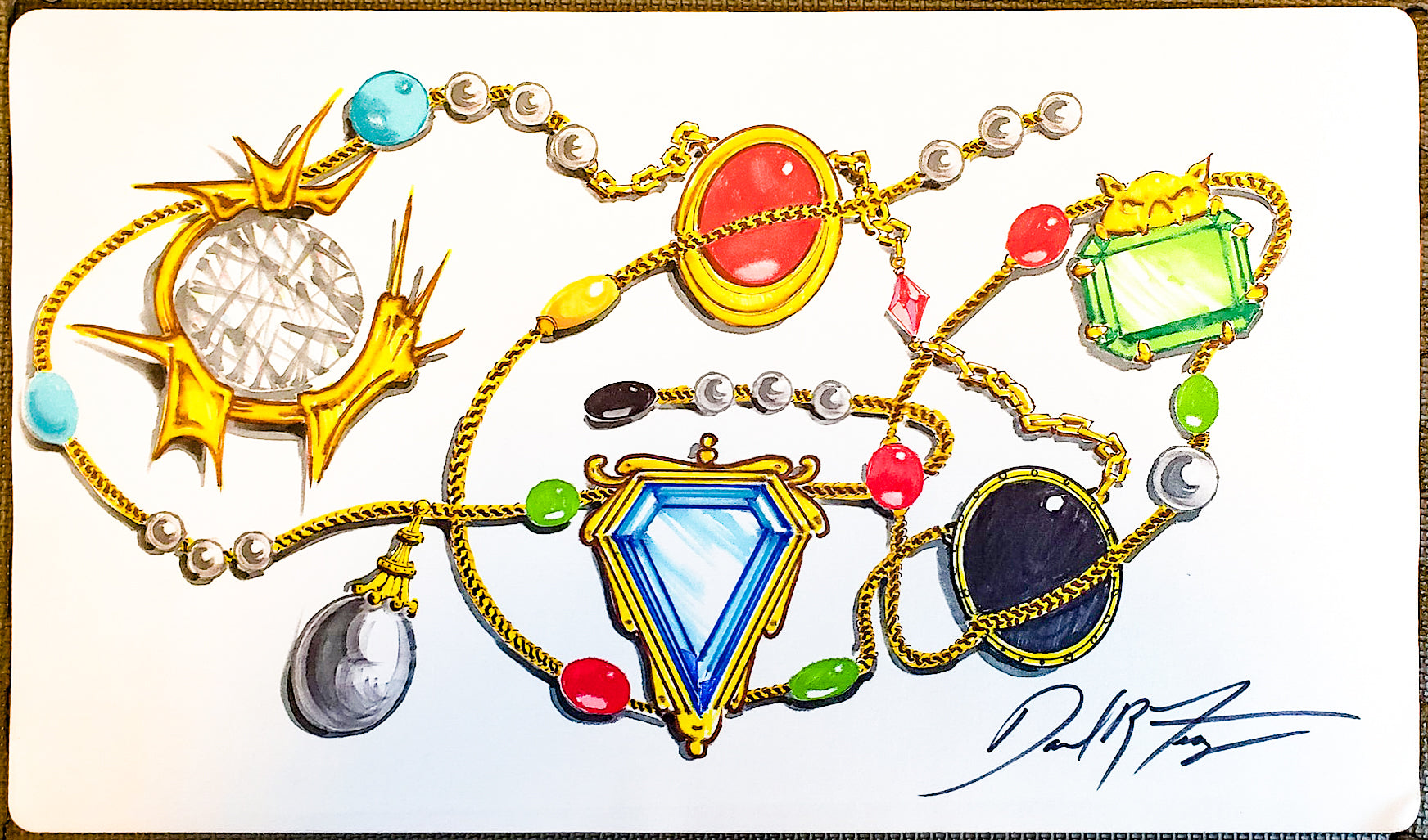 Moxen [Version 2] - Hand Drawn & Signed by Artist - MTG Playmat ...